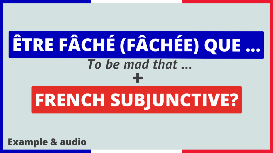 Être fâché (fâchée) que (To be mad that) + French Subjunctive? - French ...