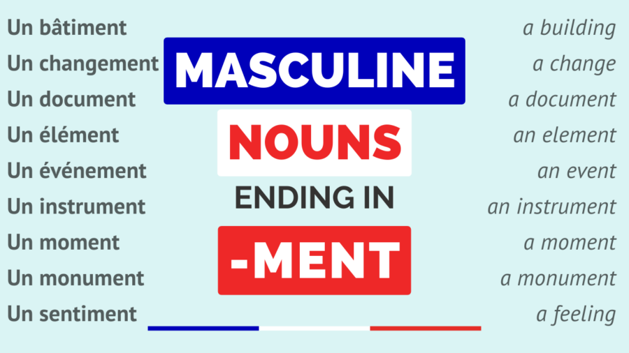 French Masculine Nouns Ending in MENT - French Online Language Courses ...