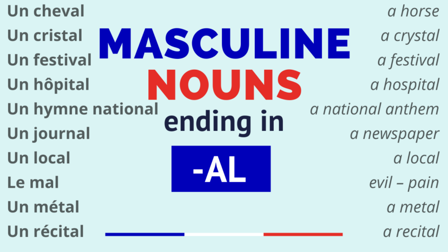 French Masculine Nouns Ending in AL - French Online Language Courses ...