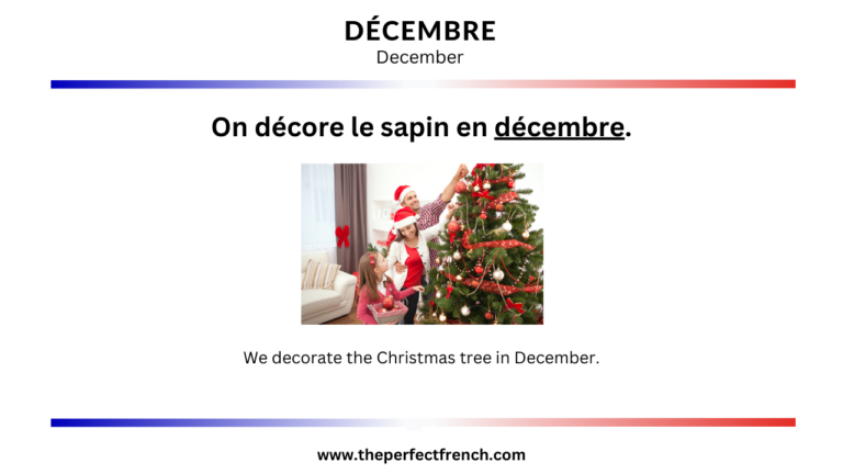 French Word of the Day - Décembre (December) - French Online Language ...