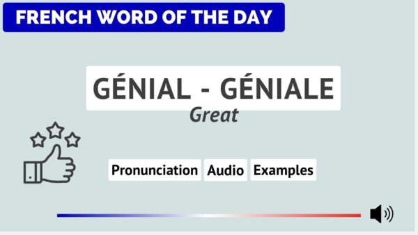 French Word of the Day - Génial - Géniale (Great) - French Online ...
