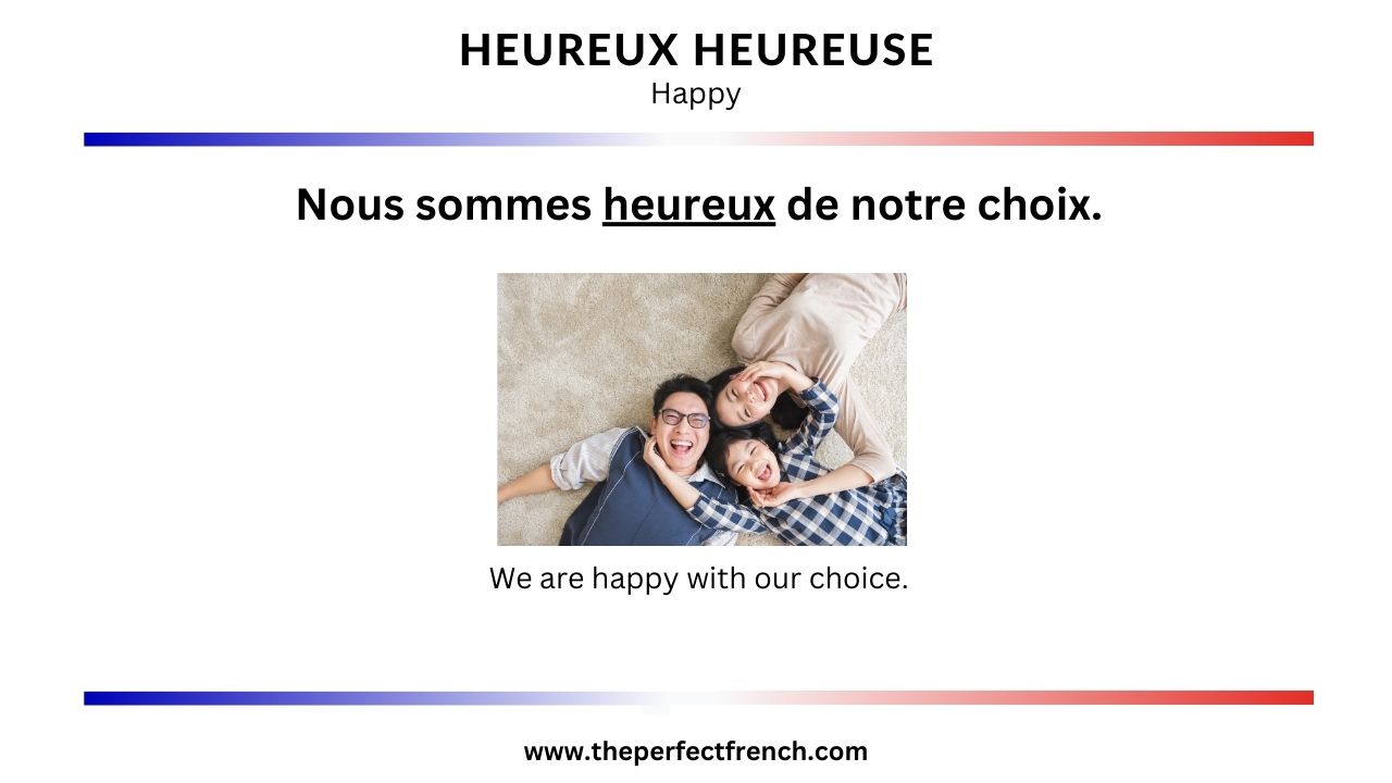 French Word of the Day - Heureux - Heureuse (Happy) - French Online ...
