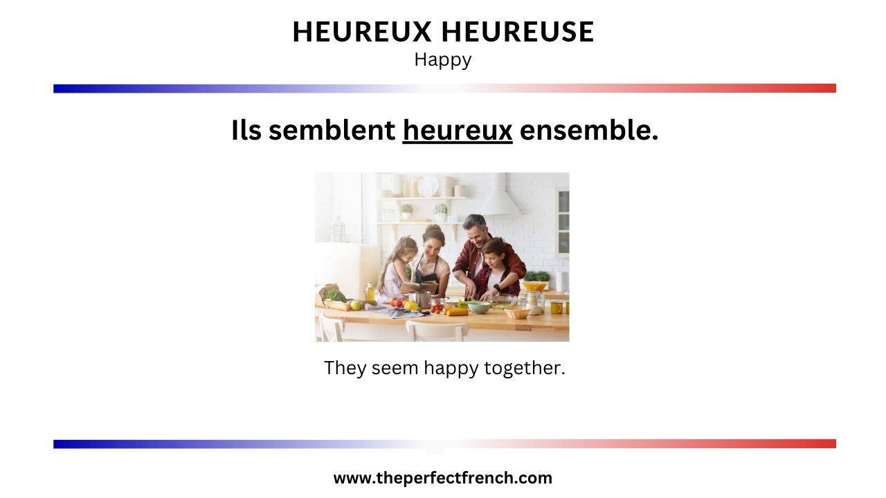 French Word of the Day - Heureux - Heureuse (Happy) - French Online ...