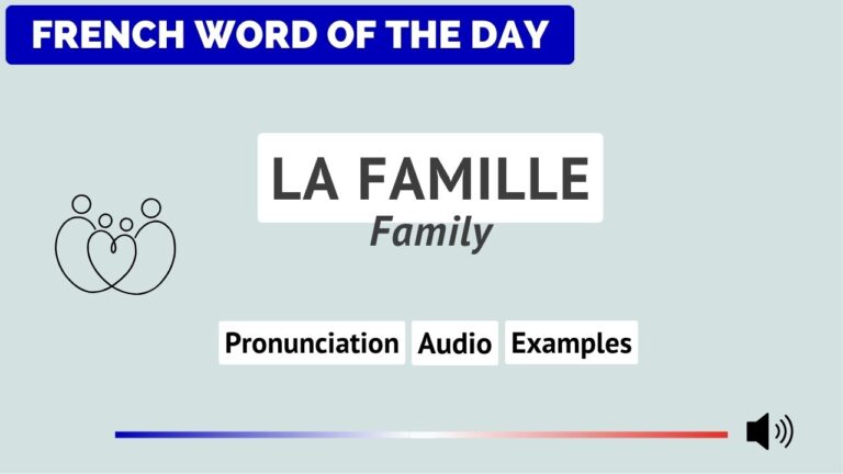 French Word of the Day - La famille (Family) - French Online Language ...