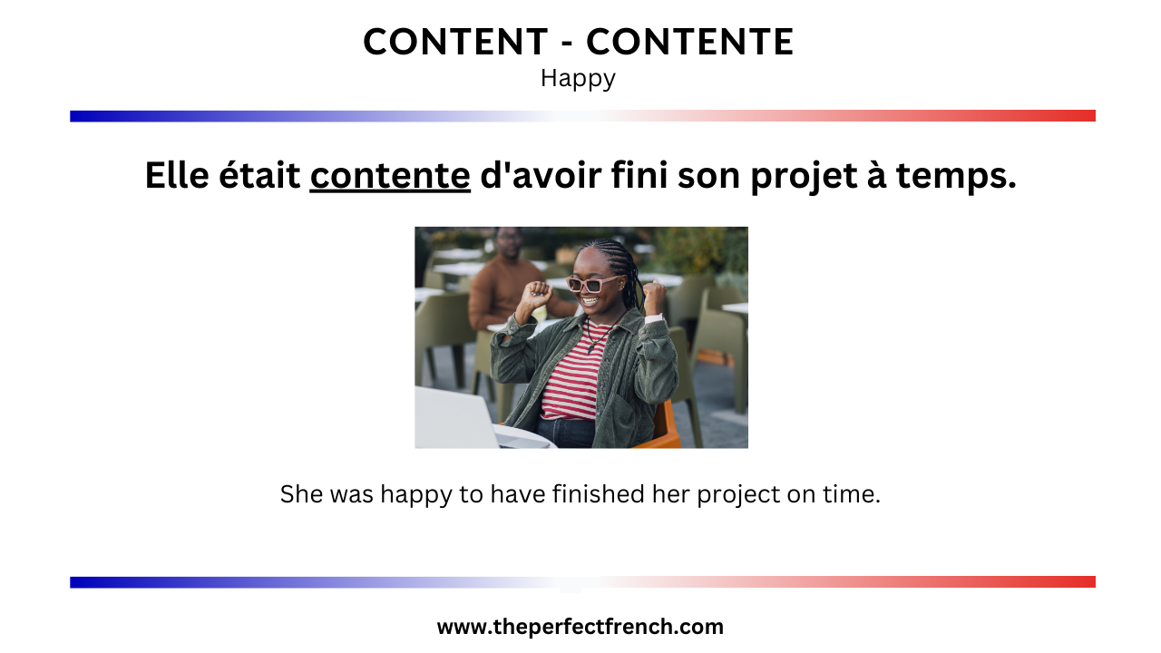 French Word of the Day - Content/Contente (Happy) - French Online ...