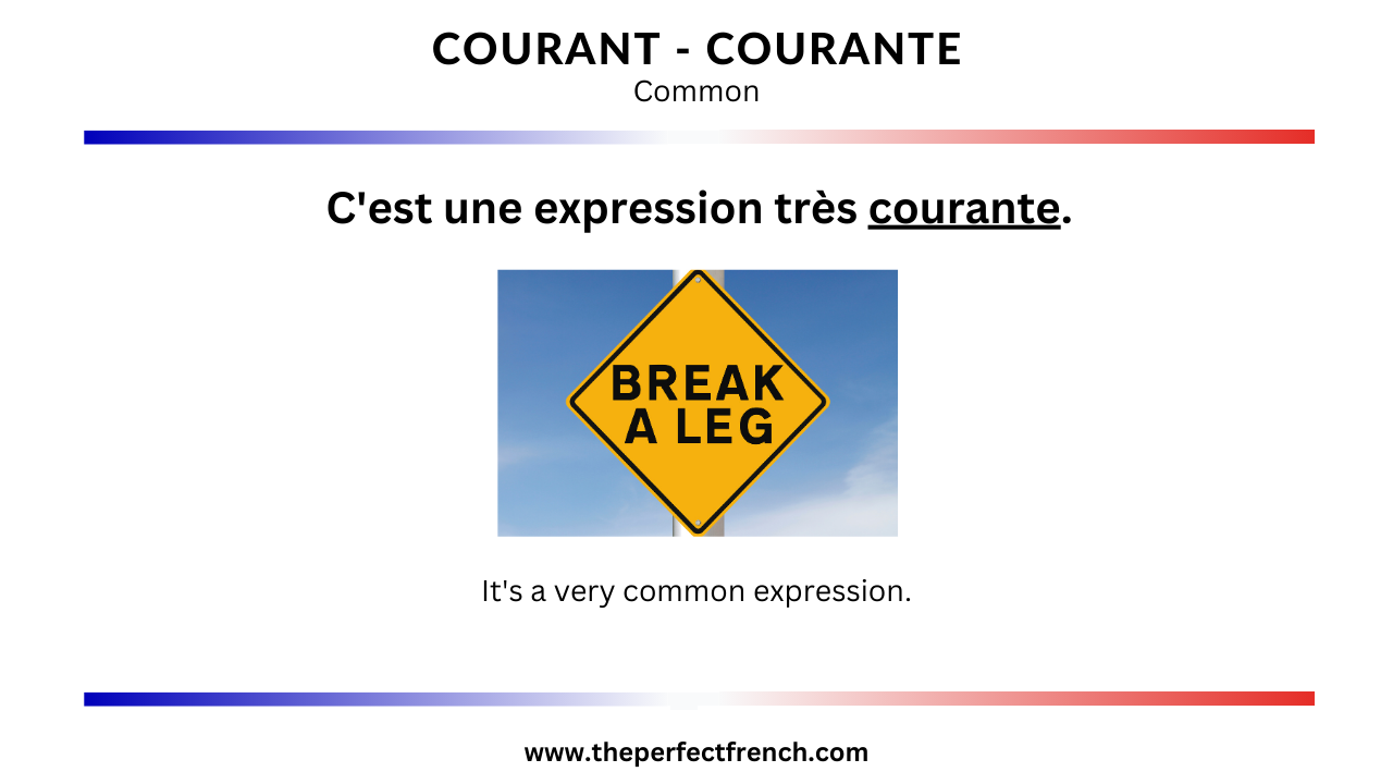 French Word of the Day - Courant - Courante (Common) - French Online ...