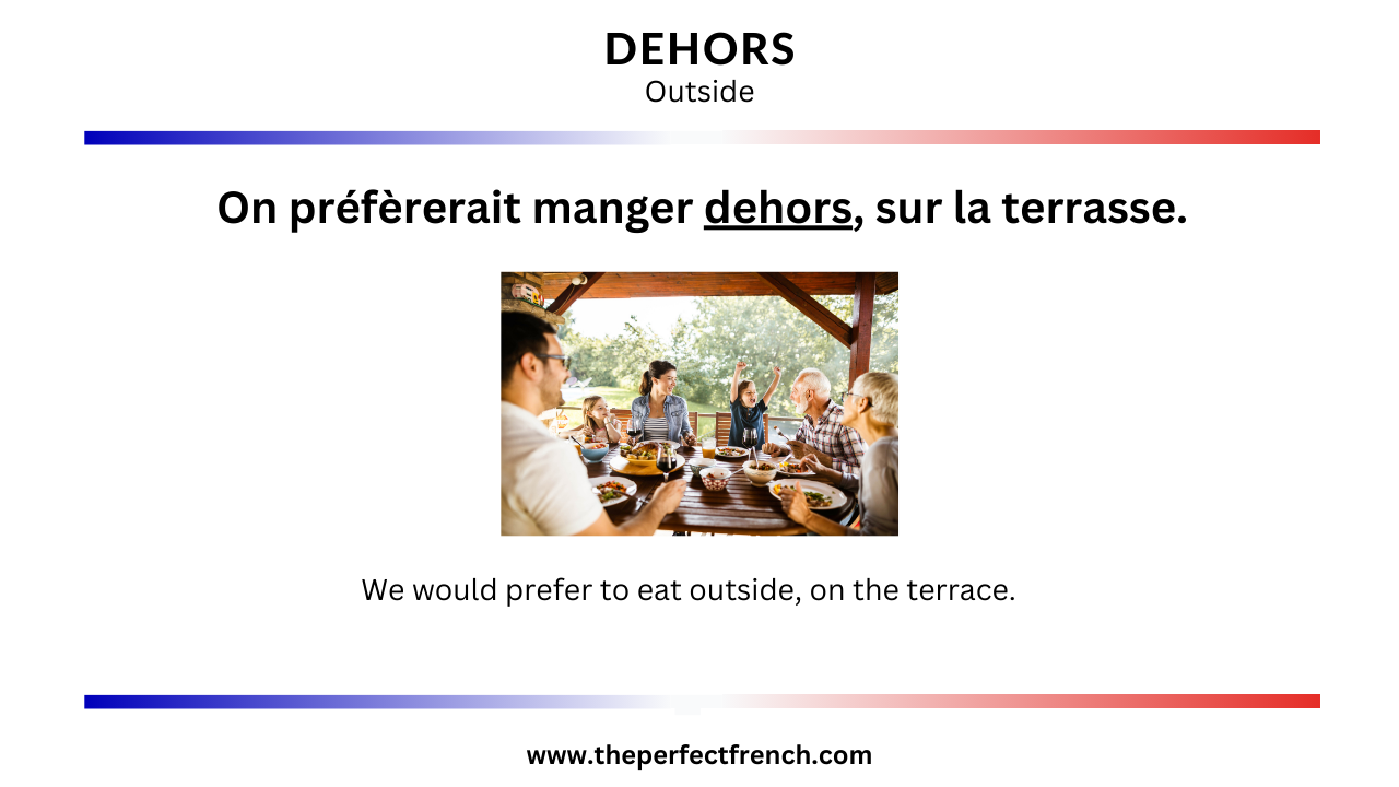 French Word of the Day - Dehors (Outside) - French Online Language ...