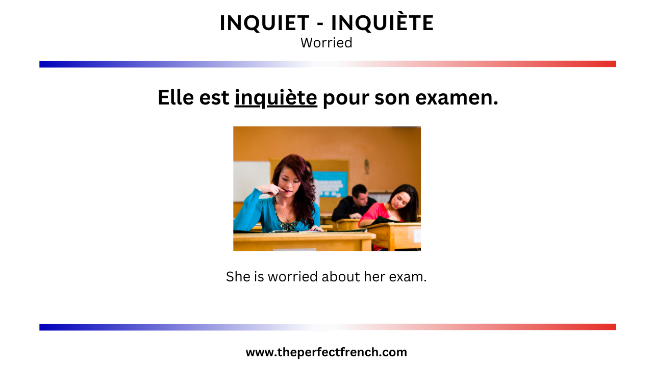 French Word of the Day - Inquiet - Inquiète (Worried) - French Online ...