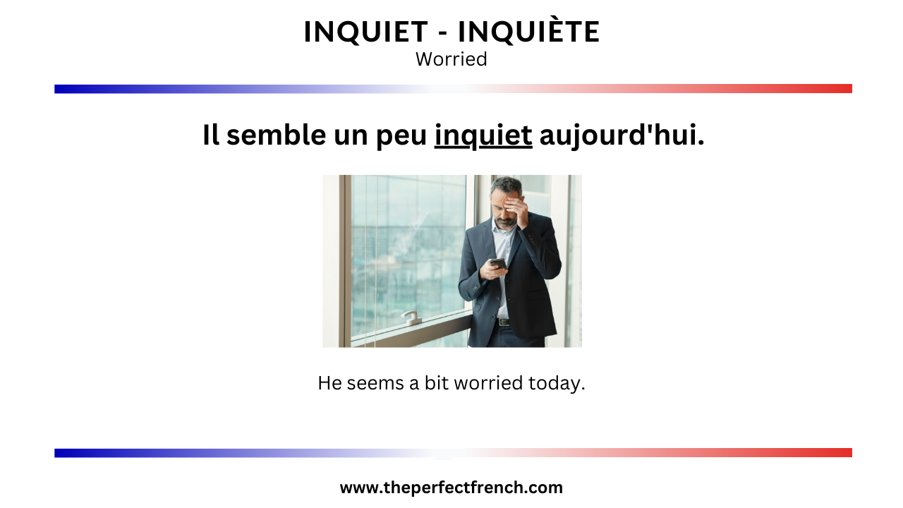 French Word of the Day - Inquiet - Inquiète (Worried) - French Online ...
