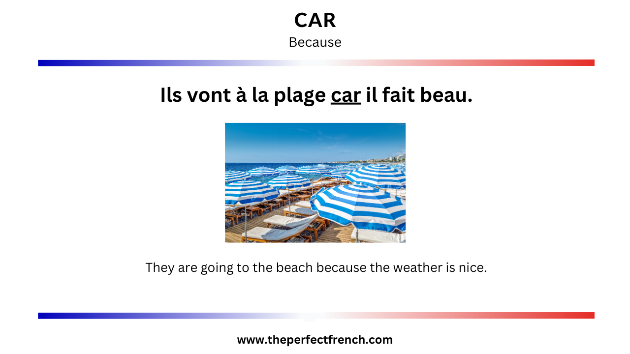 French Word of the Day - Car (Because) - French Online Language Courses ...
