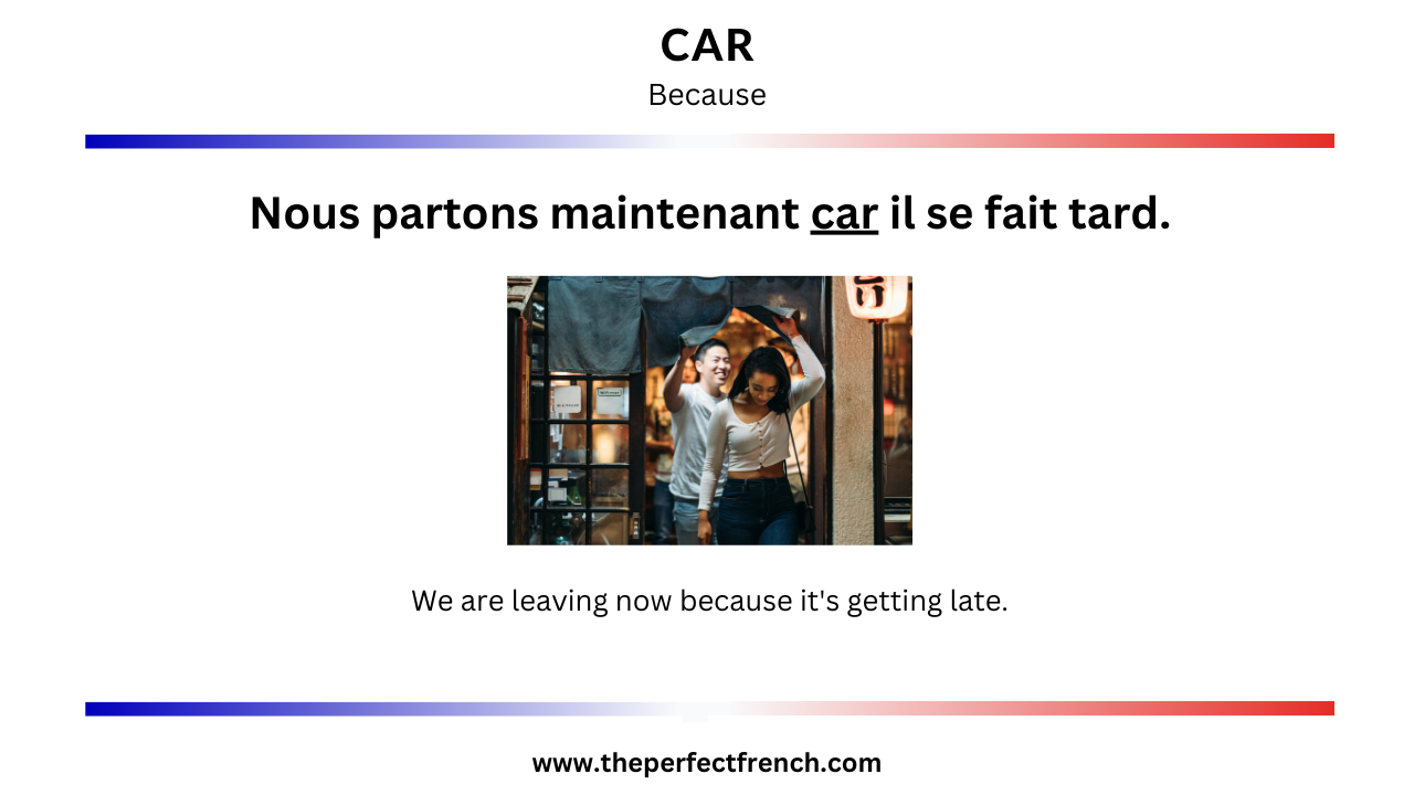 French Word of the Day - Car (Because) - French Online Language Courses ...