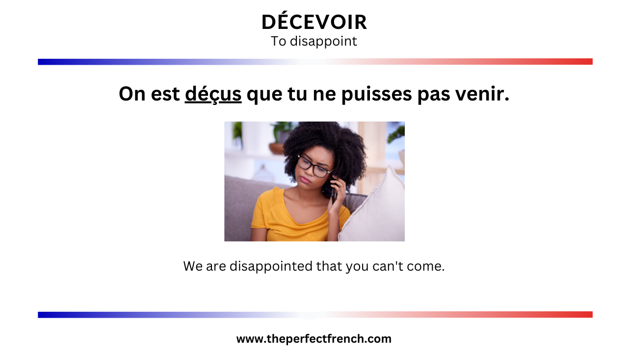 French Word of the Day - Décevoir (To Disappoint) - French Online ...
