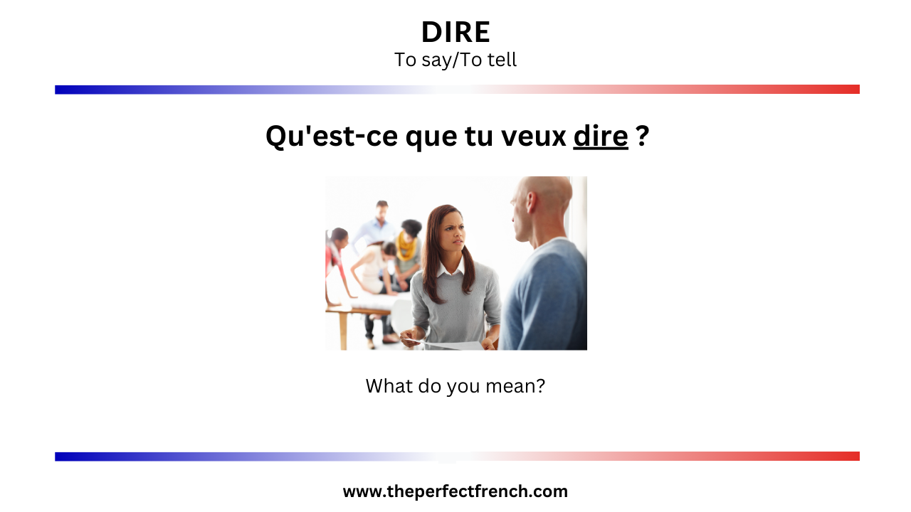 French Word of the Day - Dire (To Say/To Tell) - French Online Language ...