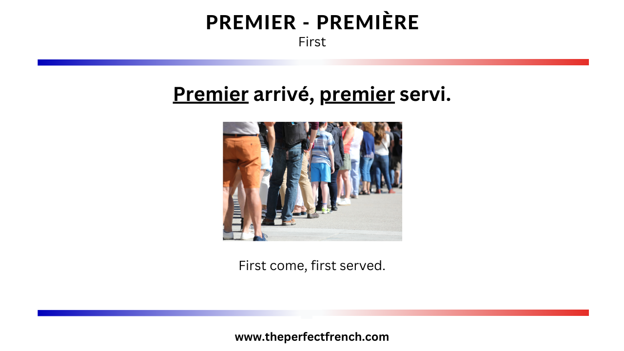 French Word of the Day - Premier - Première (First) - French Online ...