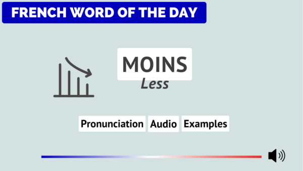 French Word of the Day - Moins (Less) - French Online Language Courses ...