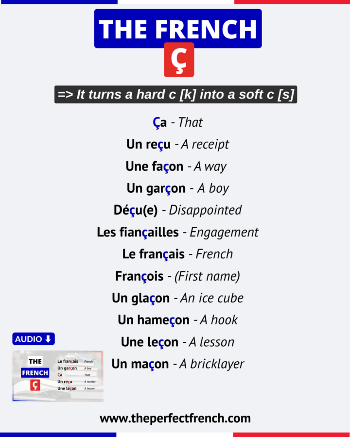 The French Cedilla Ç - French Online Language Courses | The Perfect ...