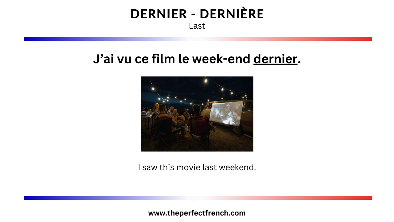 French Word of the Day - Dernier - Dernière (Last) - French Online ...