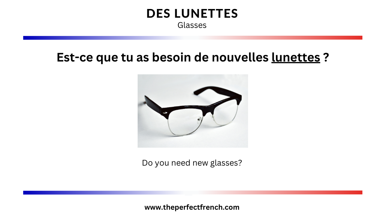 French Word of the Day - Des lunettes (Glasses) - French Online ...