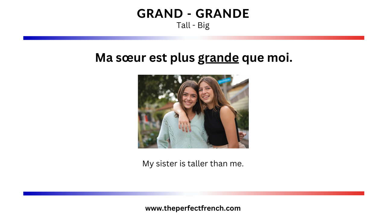 French Word of the Day - Grand - Grande (Tall) - French Online Language ...