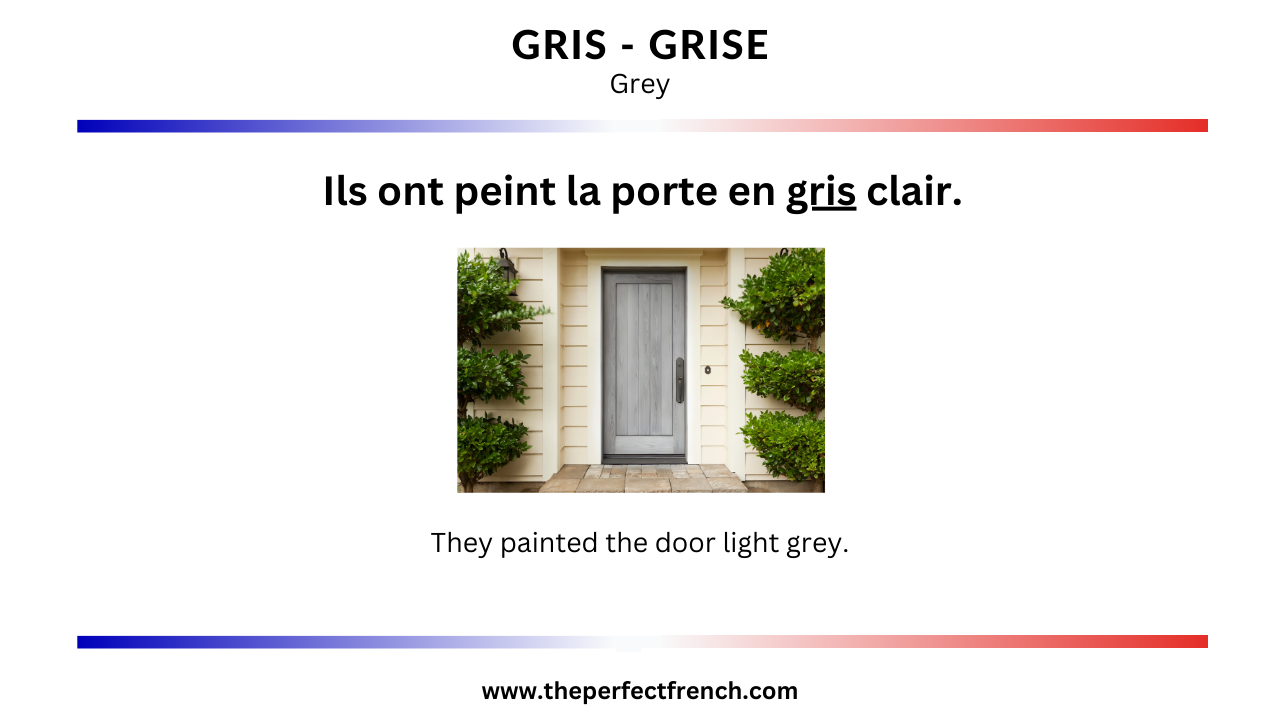 French Word of the Day - Gris - Grise (Grey) - French Online Language ...