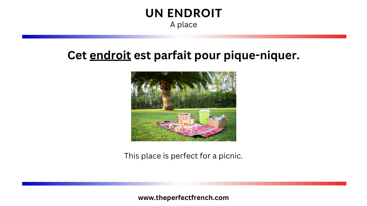French Word of the Day - Un endroit (A Place) - French Online Language ...