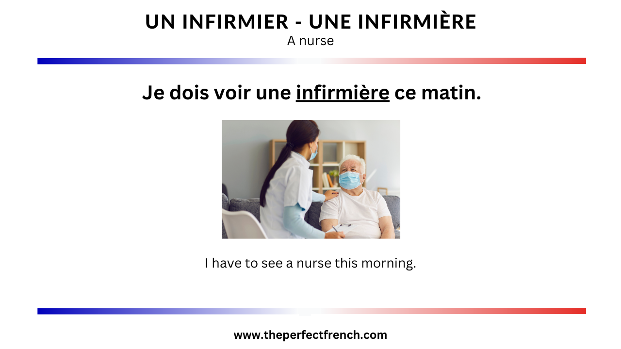 French Word of the Day - Un infirmier - Une infirmière (A Nurse ...