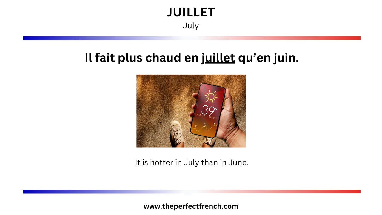French Word of the Day - Juillet (July) - French Online Language ...
