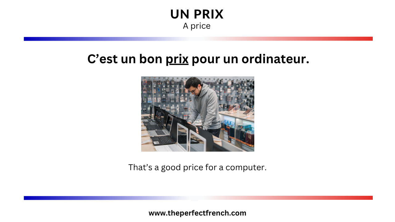 French Word of the Day - Un prix (A Price) - French Online Language ...
