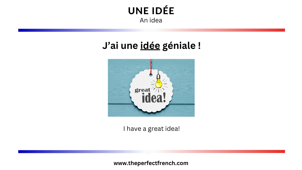 French Word of the Day - Une idée (An Idea) - French Online Language ...