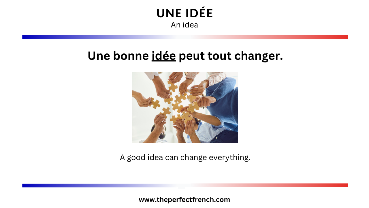 French Word of the Day - Une idée (An Idea) - French Online Language ...