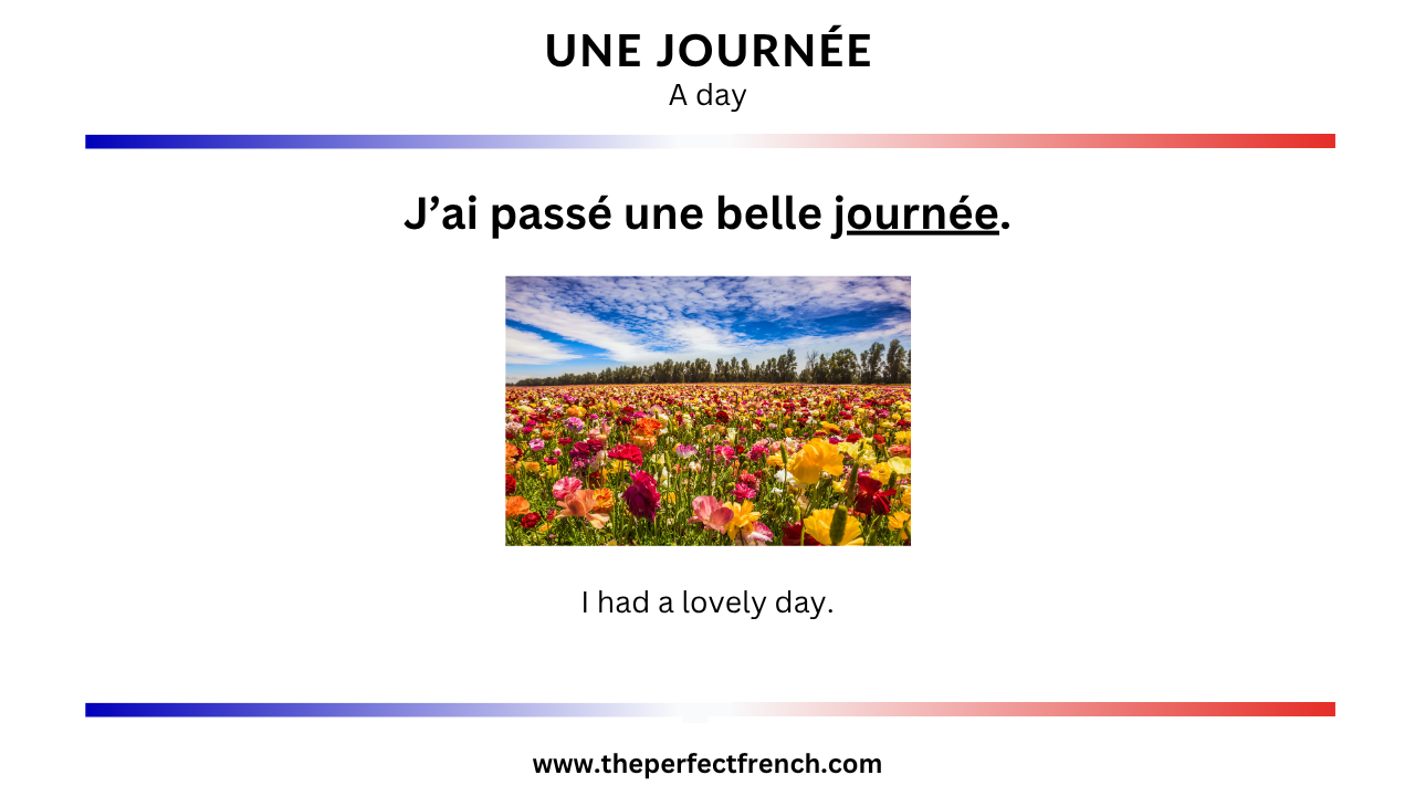 French Word of the Day - Une journée (A Day) - French Online Language ...