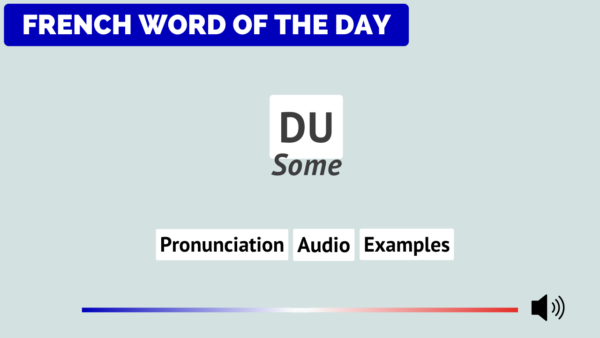 French Word of the Day - Du (Some) - French Online Language Courses ...