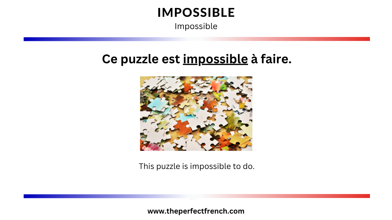 French Word of the Day - Impossible (Impossible) - French Online ...