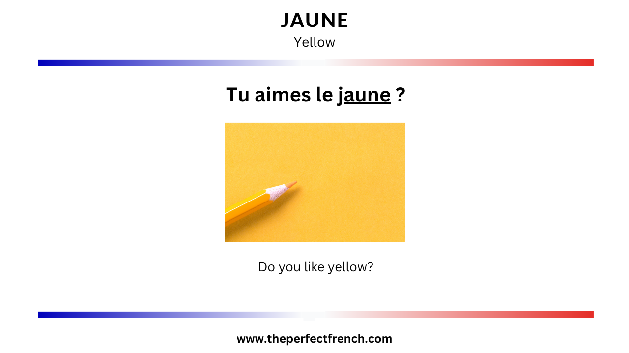 French Word of the Day - Jaune (Yellow) - French Online Language ...