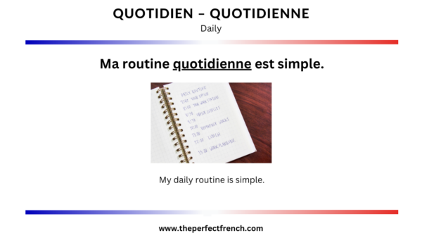 French Word of the Day - Quotidien - Quotidienne (Daily) - French ...