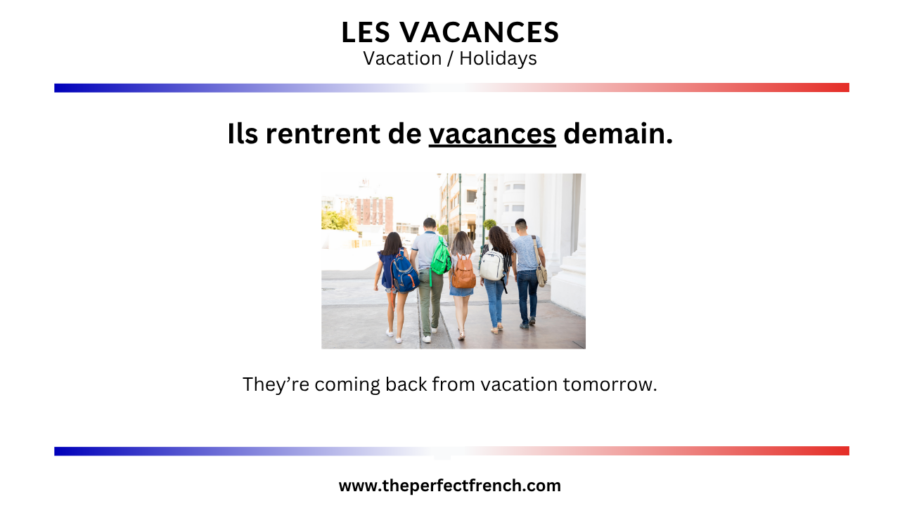 French Word of the Day - Les vacances (Vacation/Holidays) - French ...