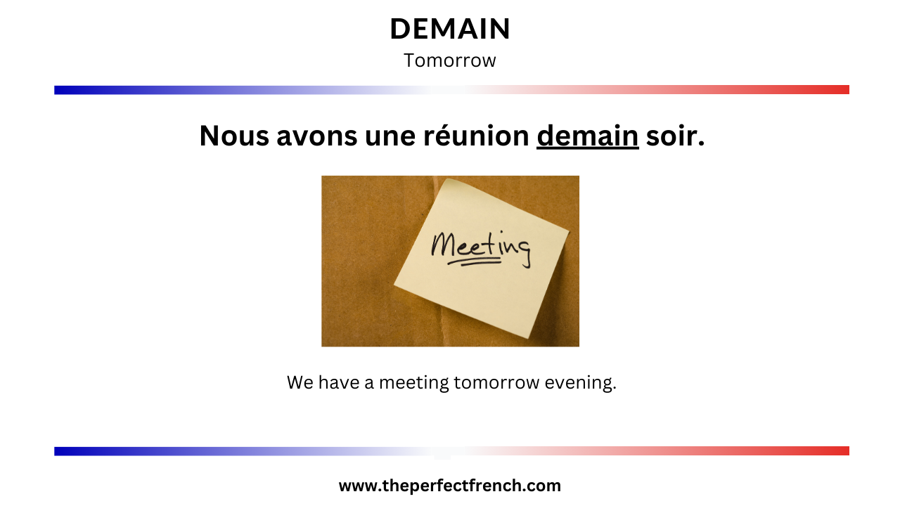 French Word of the Day - Demain (Tomorrow) - French Online Language ...