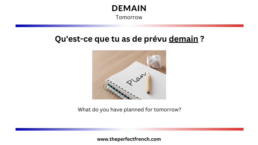 French Word of the Day - Demain (Tomorrow) - French Online Language ...