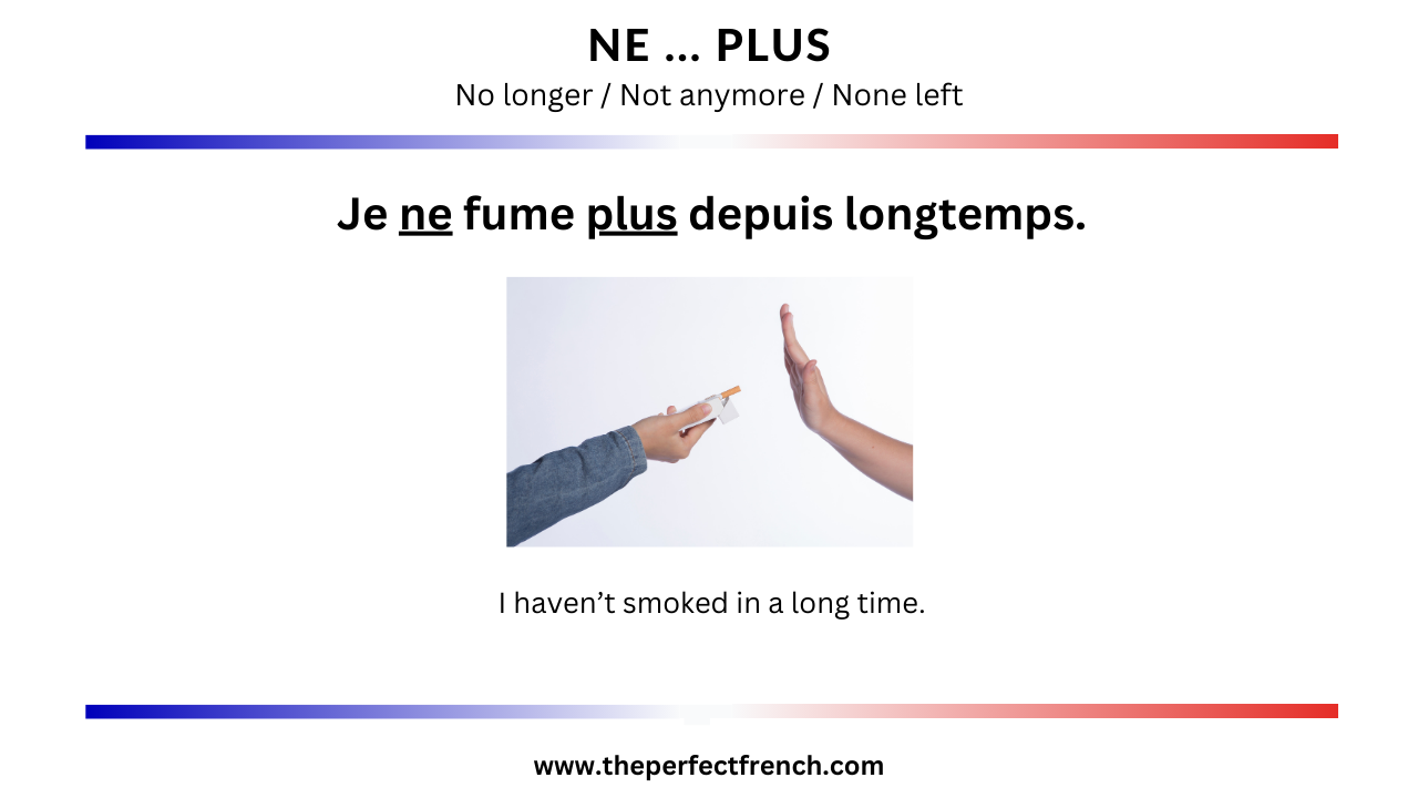 French Word of the Day - Ne ... plus (No Longer/Not Anymore/None Left ...