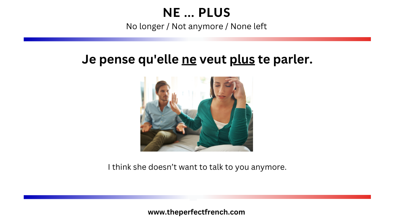 French Word of the Day - Ne ... plus (No Longer/Not Anymore/None Left ...