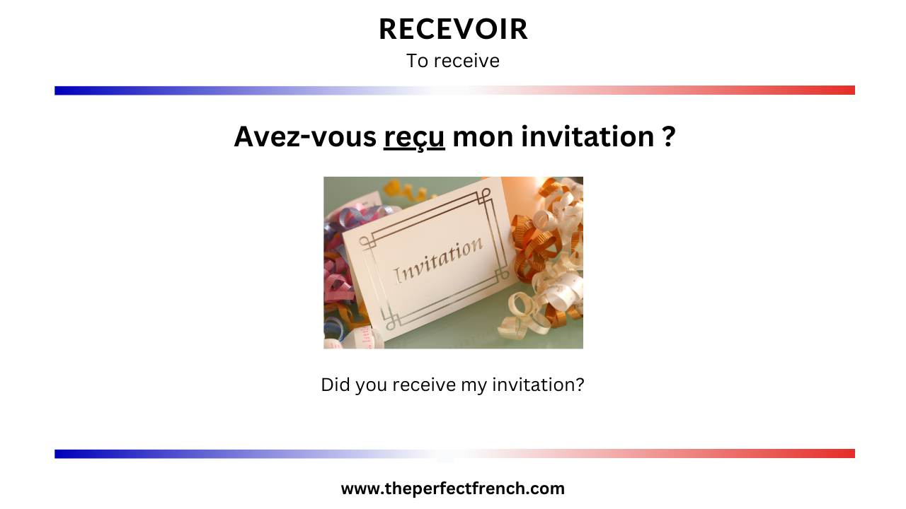 French Word of the Day - Recevoir (To Receive) - French Online Language ...
