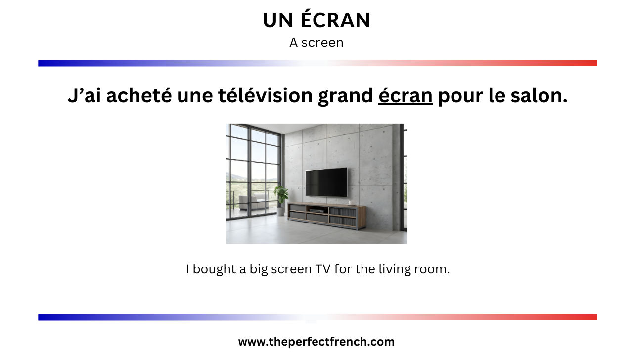 French Word of the Day - Un écran (A Screen) - French Online Language ...