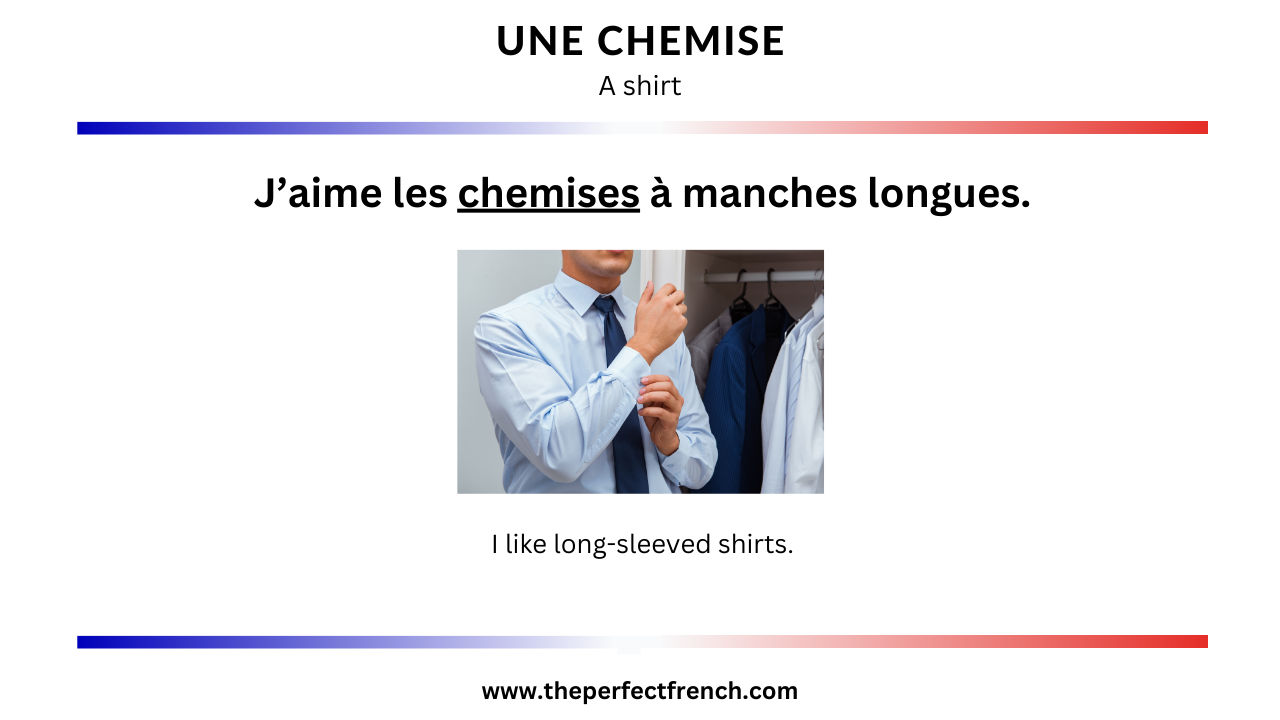 French Word of the Day - Une chemise (A Shirt) - French Online Language ...