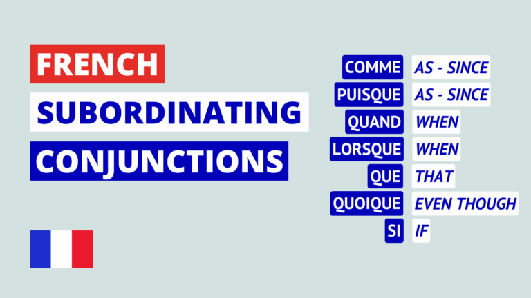 French Subordinating Conjunctions - French Online Language Courses ...