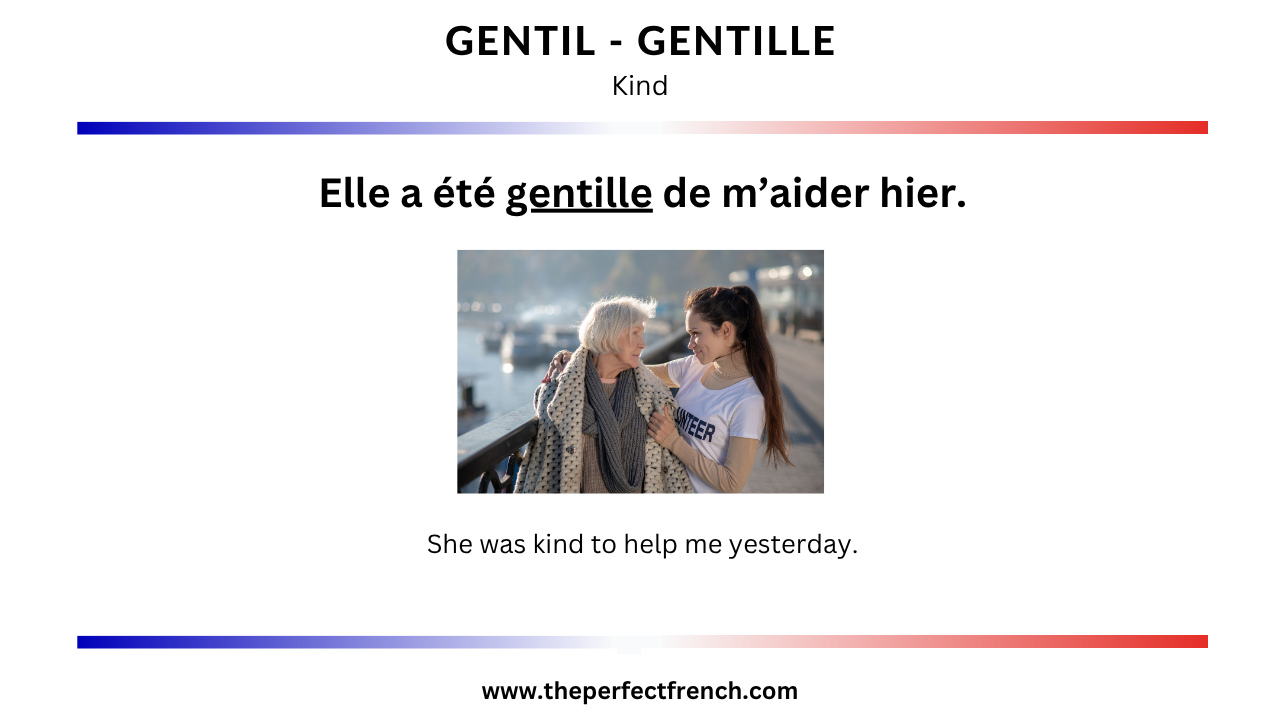 French Word of the Day - Gentil - Gentille (Kind) - French Online ...
