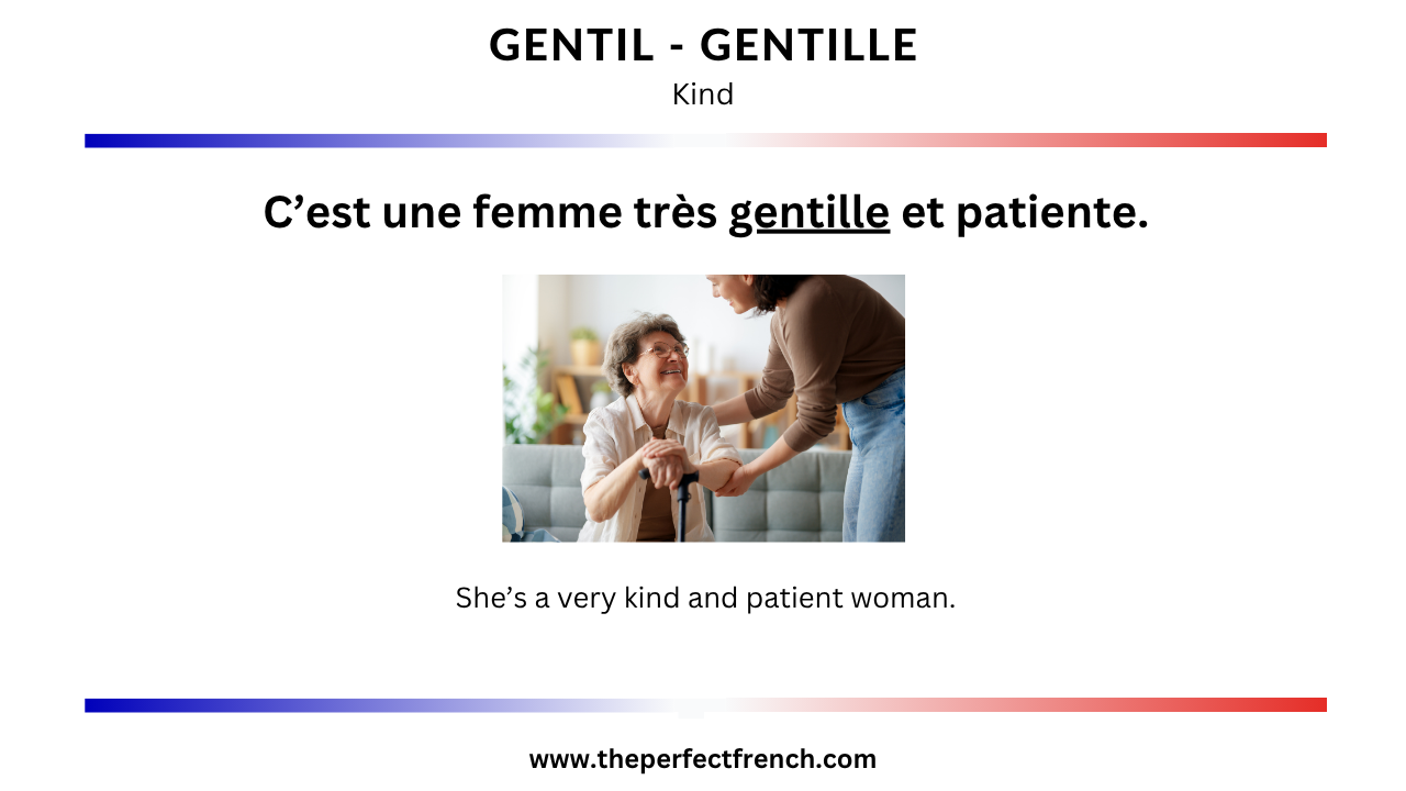 French Word of the Day - Gentil - Gentille (Kind) - French Online ...