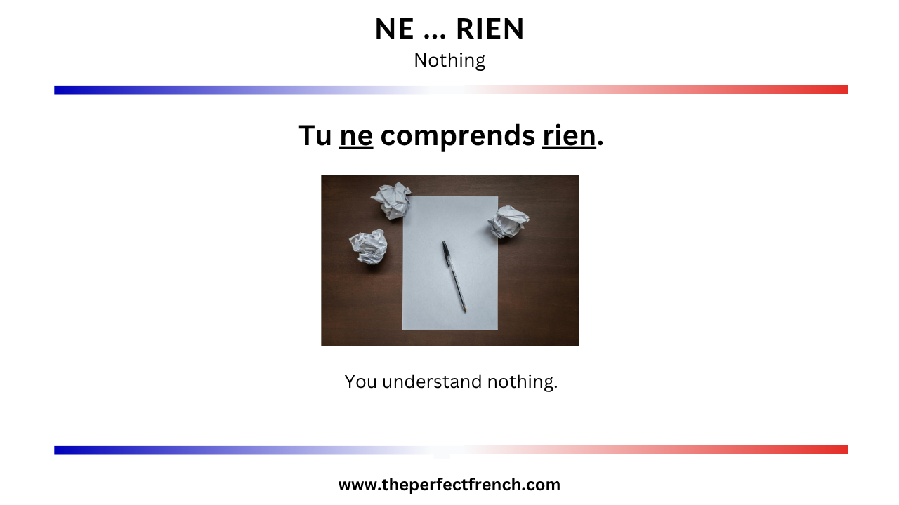 French Word of the Day - Ne ... rien (Nothing)
