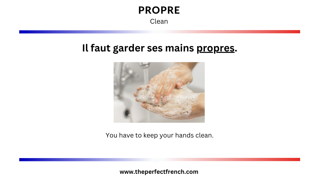 French Word of the Day - Propre (Clean) - French Online Language ...