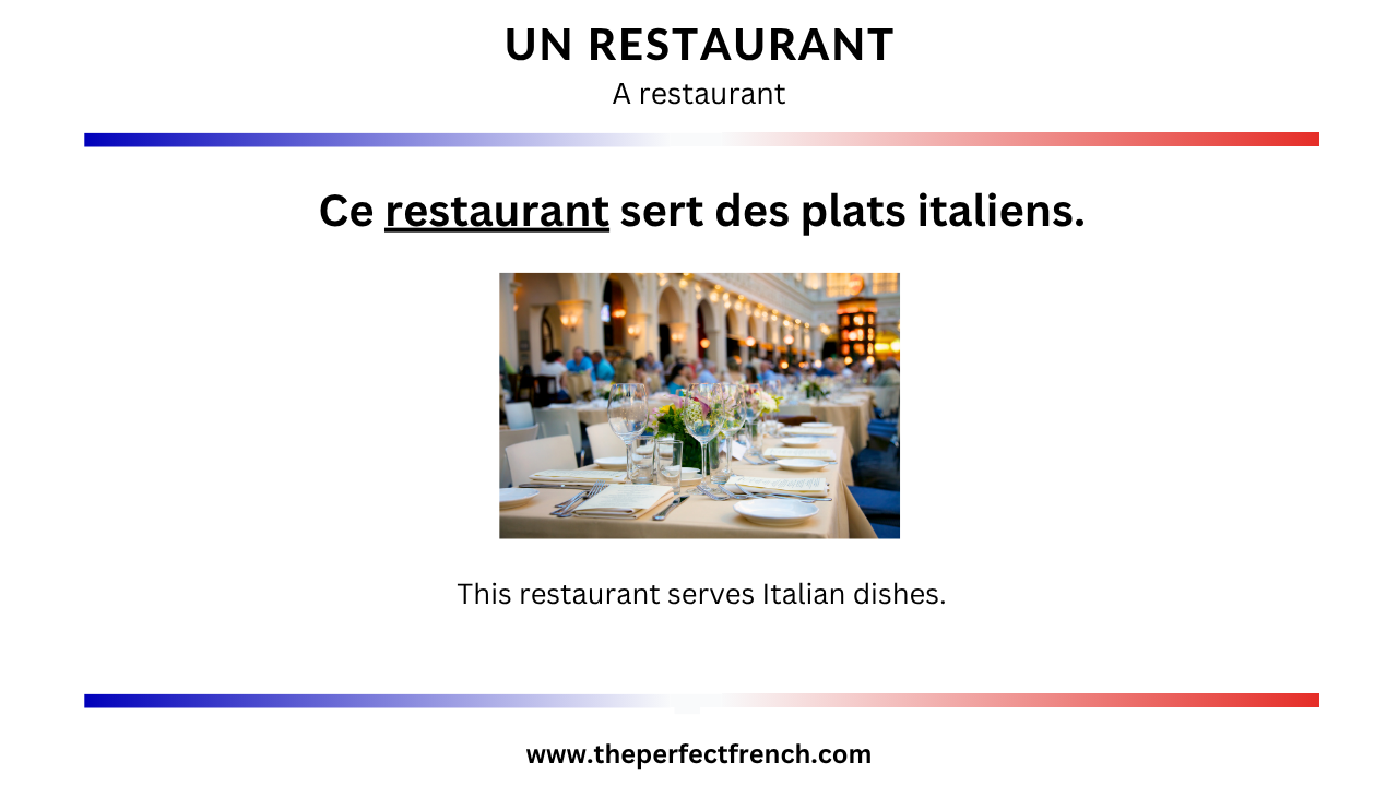 French Word of the Day - Un restaurant (A Restaurant) - French Online ...