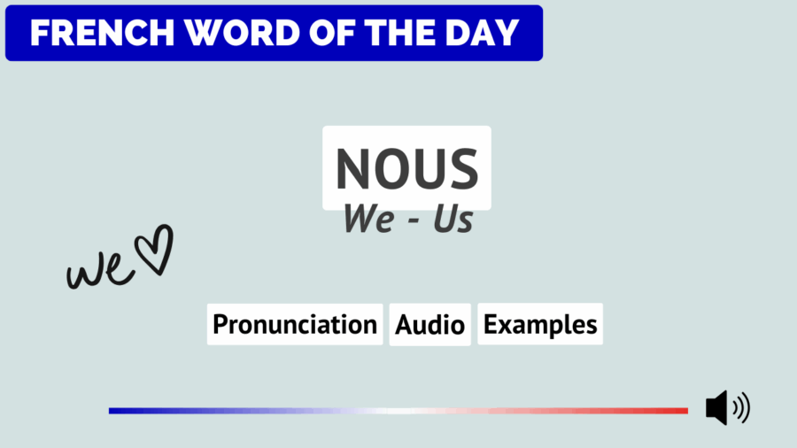 French Word of the Day - Nous (We/Us)
